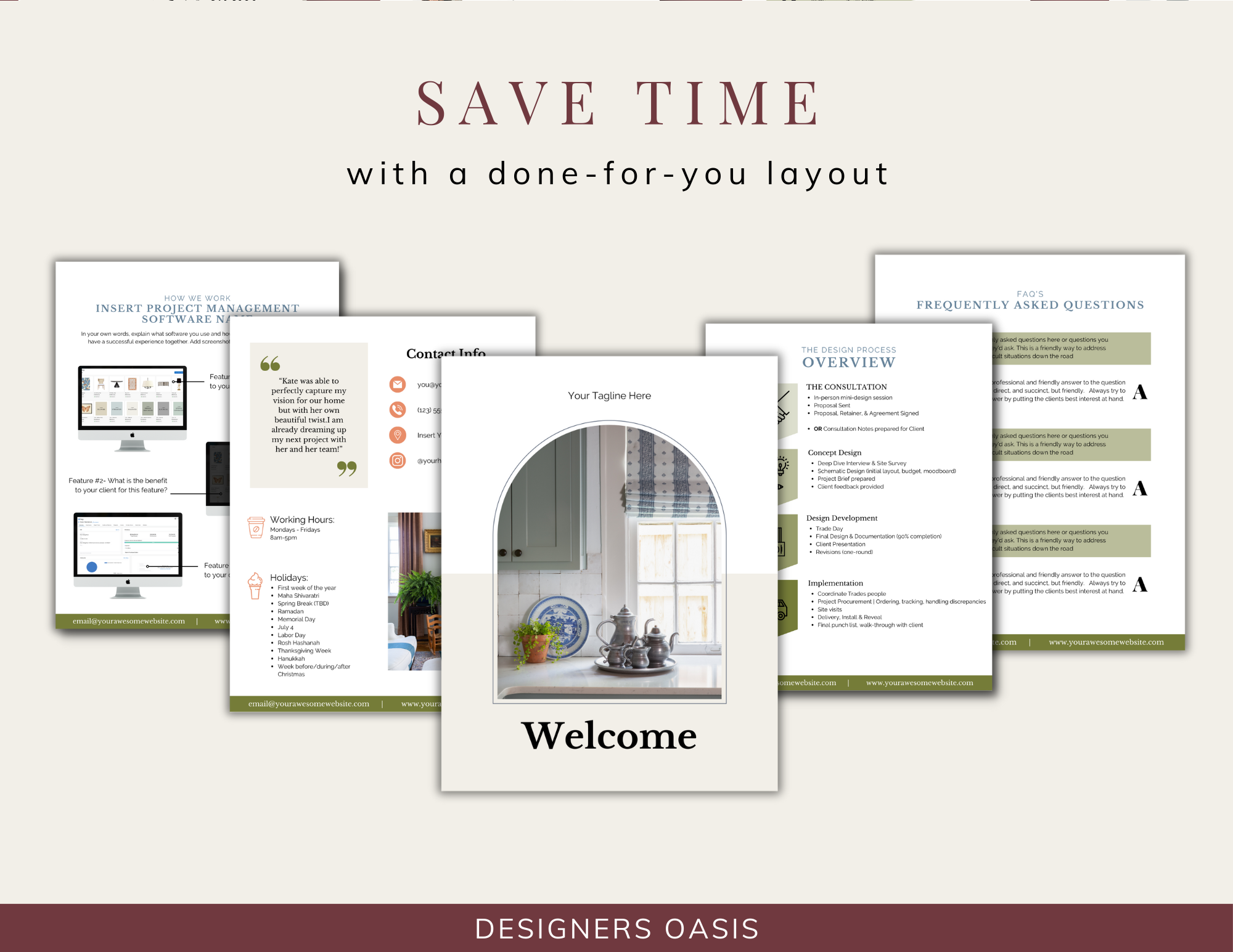 Client Welcome Packet – The Designer's Oasis Shop
