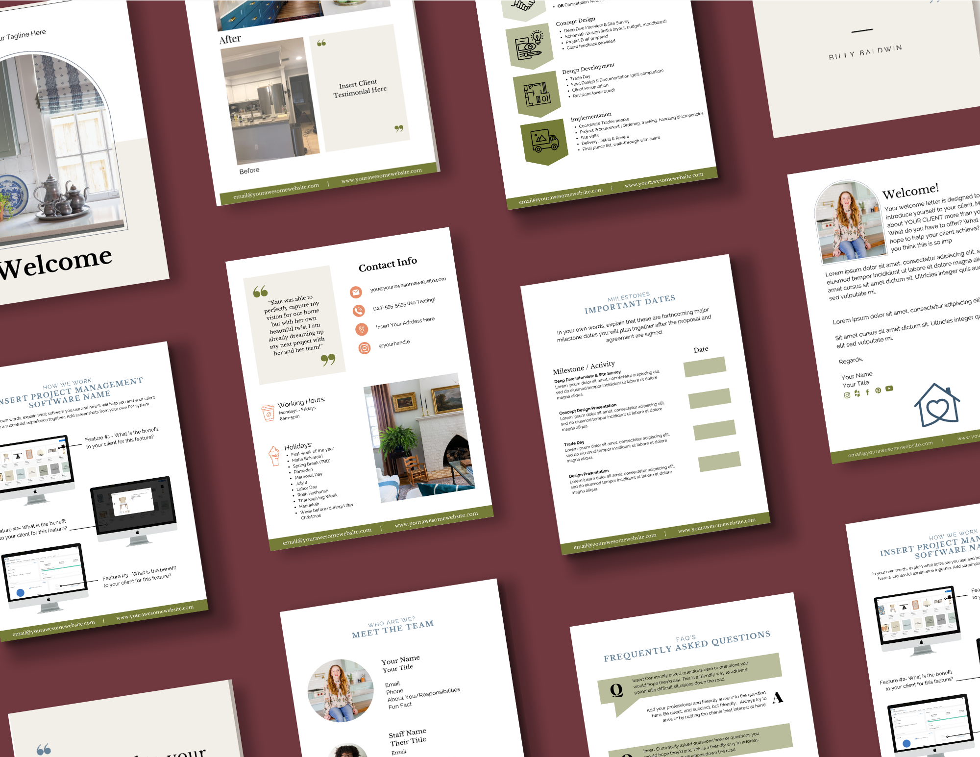 Client Welcome Packet – The Designer's Oasis Shop